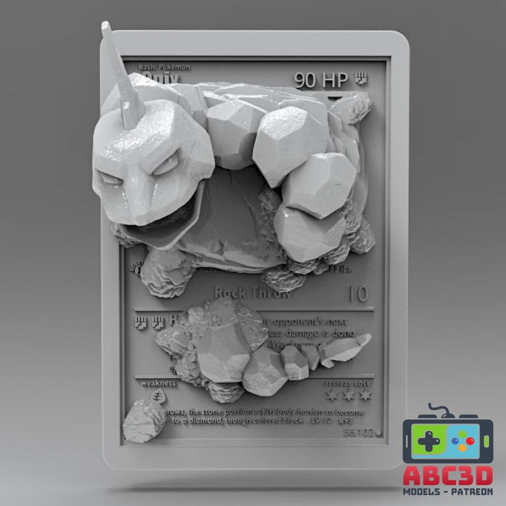 3D Printed Onix Pokémon Card – Print To Table