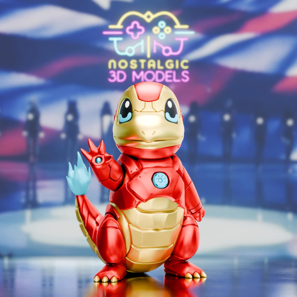 Iron Man Charmander – 3D Printed Superhero Pokémon Miniatures – Print ...
