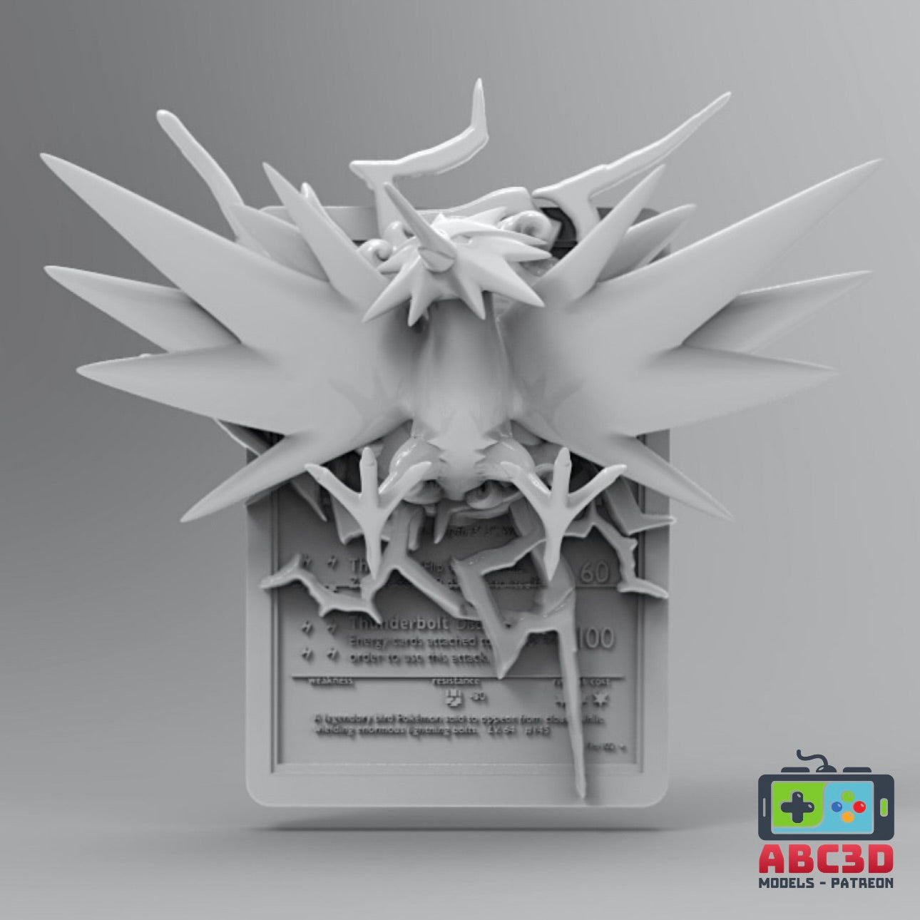 3D Printed Zapdos Pokémon Card – Print To Table