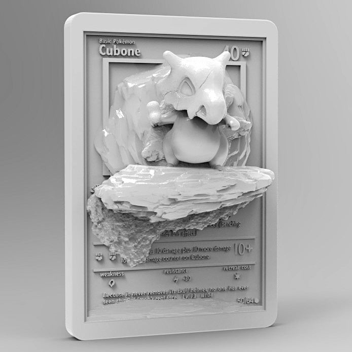 3D Printed Cubone Pokémon Card – Print To Table