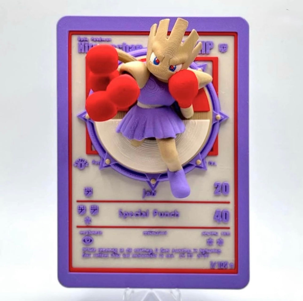 3D Printed Hitmonchan Pokémon Card – Print To Table