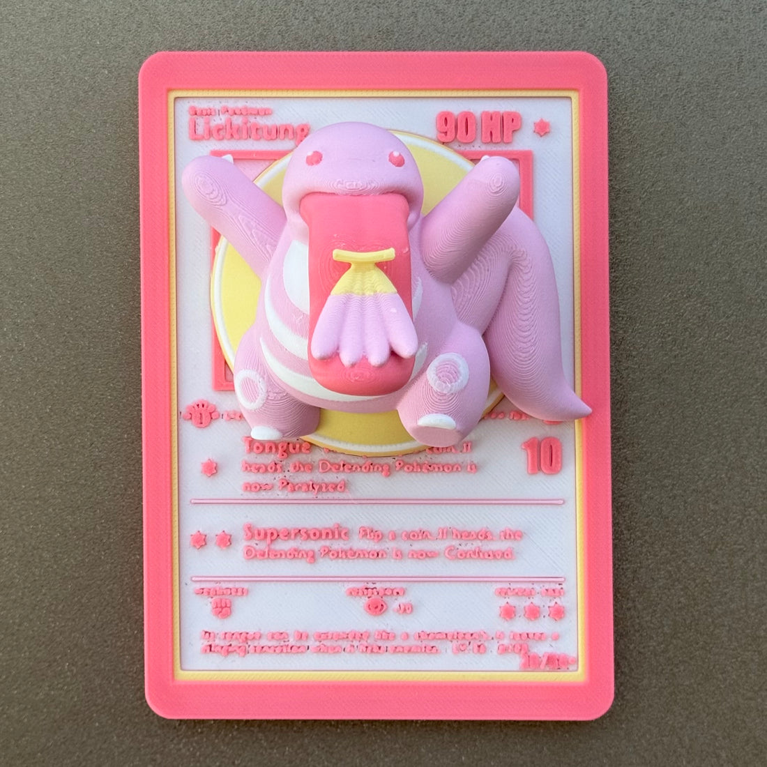 3D Printed Lickitung Pokémon Card – Print To Table