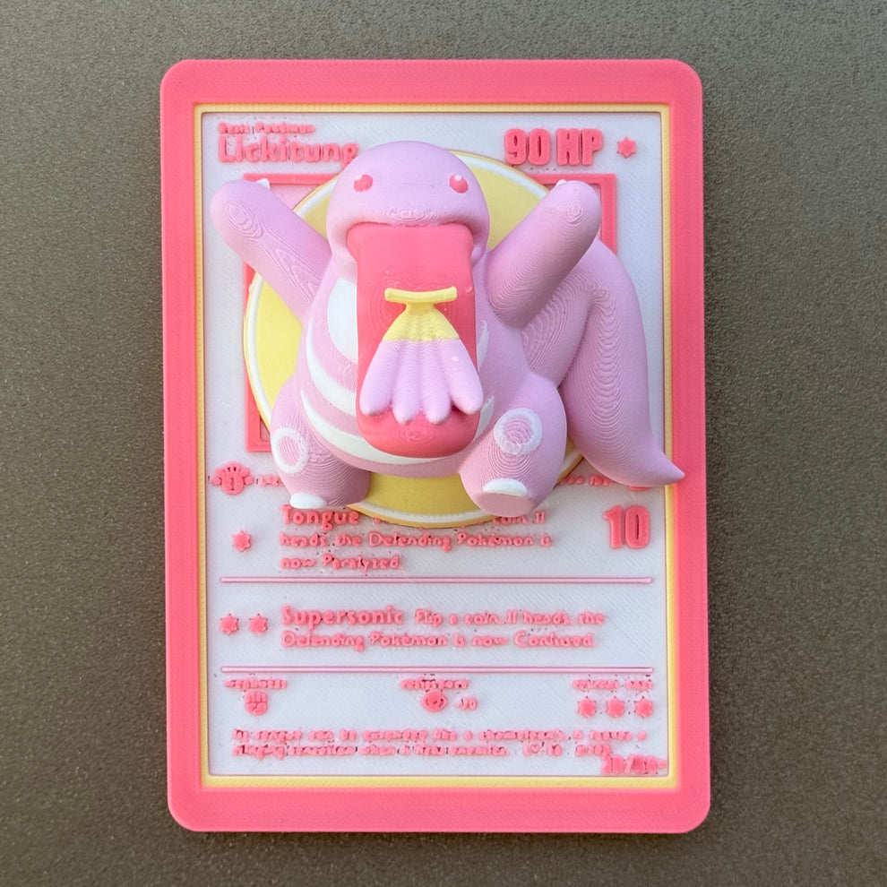 3D Printed Lickitung Pokémon Card – Print To Table